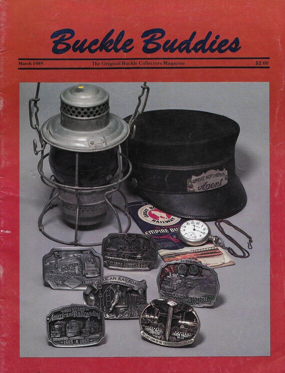 1989 Buckle Buddies Magazines ~ Vintage Belt Buckle C… - Gem