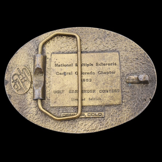 Ugly Colorado 1980s Vintage Belt Buckle - Gem