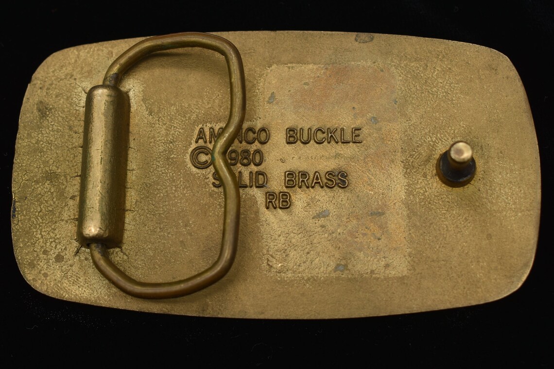 US Coast Guard Solid Brass Vintage Belt Buckle - Etsy