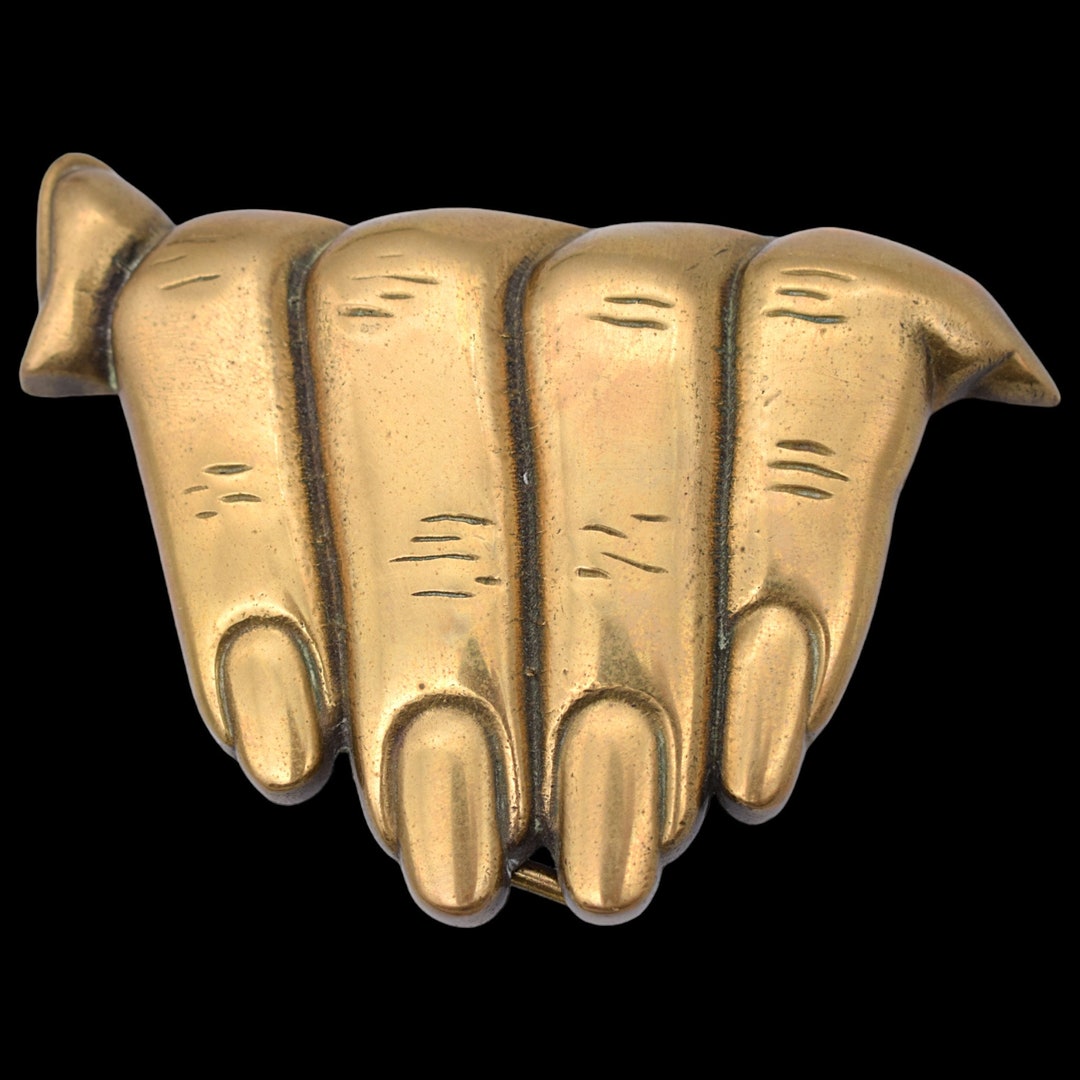 Solid Brass Lady Hand Fingers in the Pants Novelty Funny Creepy Shock ...