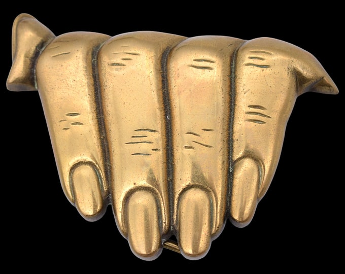 Solid Brass Lady Hand Fingers in the Pants Novelty Funny Creepy Shock ...