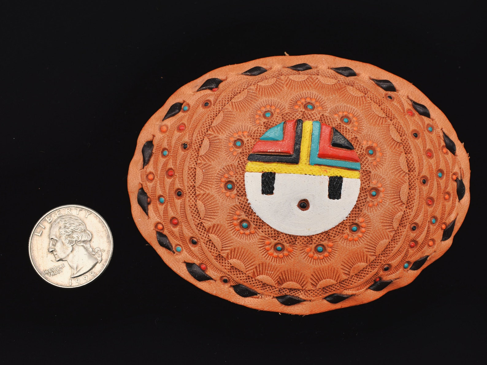 Southwestern Zuni Sun Mask Art Vintage Leather Belt Buckle - Etsy