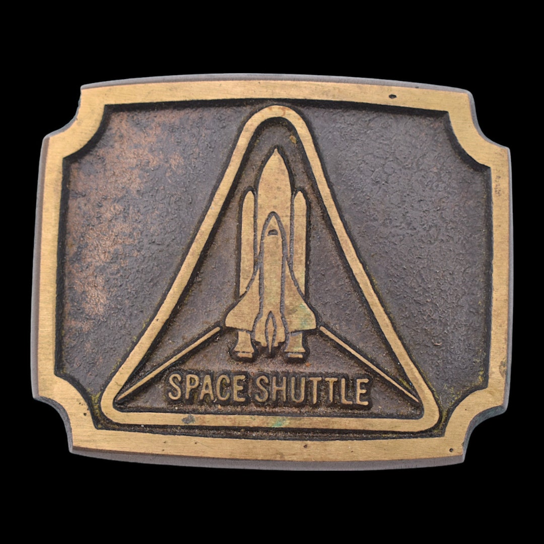 Solid Brass Space Shuttle Rocket 1970s Vintage Belt Buckle - Etsy