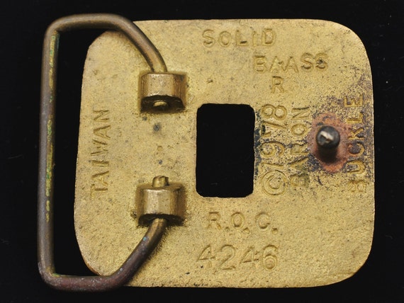 Letter O Initial Name Solid Brass Vintage Belt Buckle - Gem