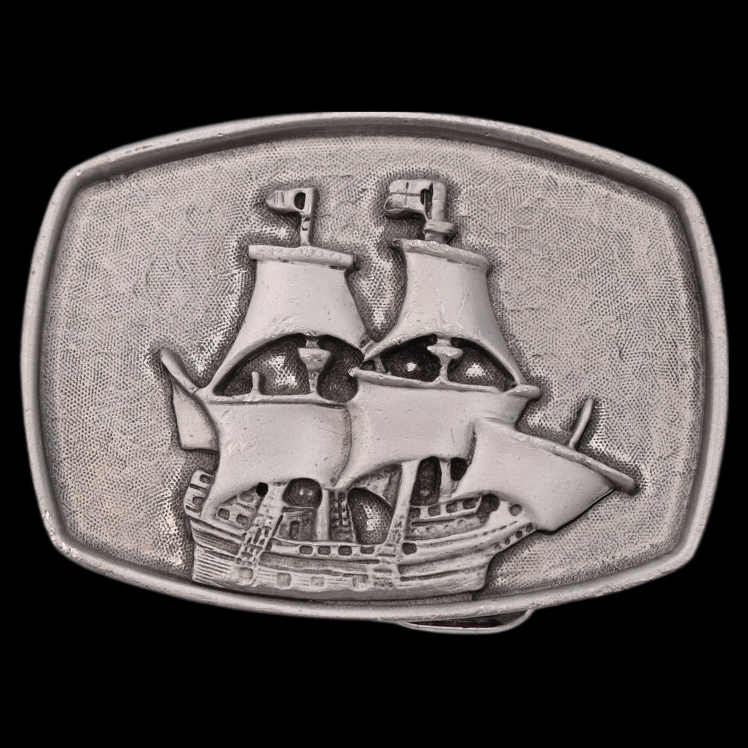 Sailing Ship Vintage Belt Buckle - Etsy