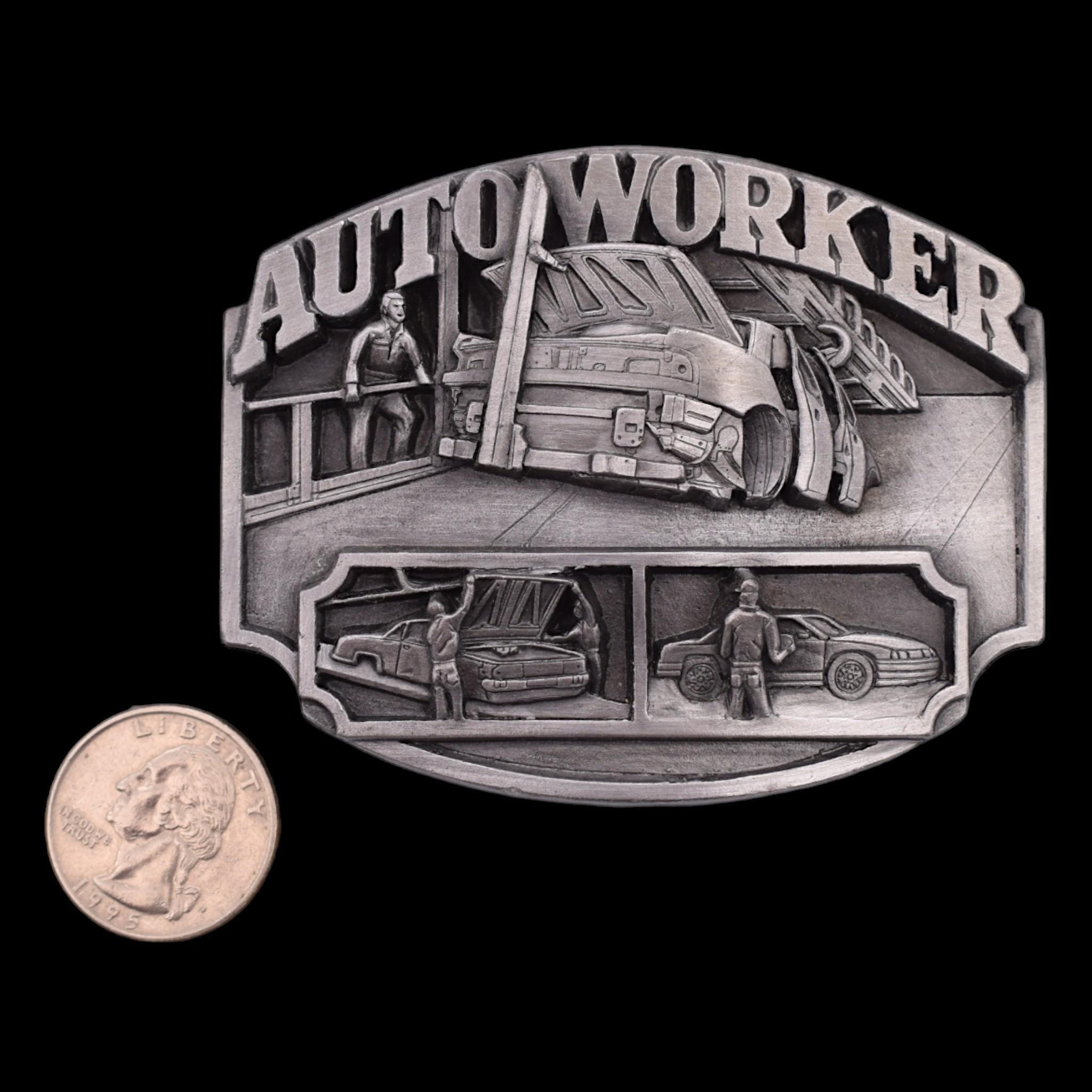 Auto Worker Mechanic Body Shop 1980s Vintage Belt Buckle - Etsy