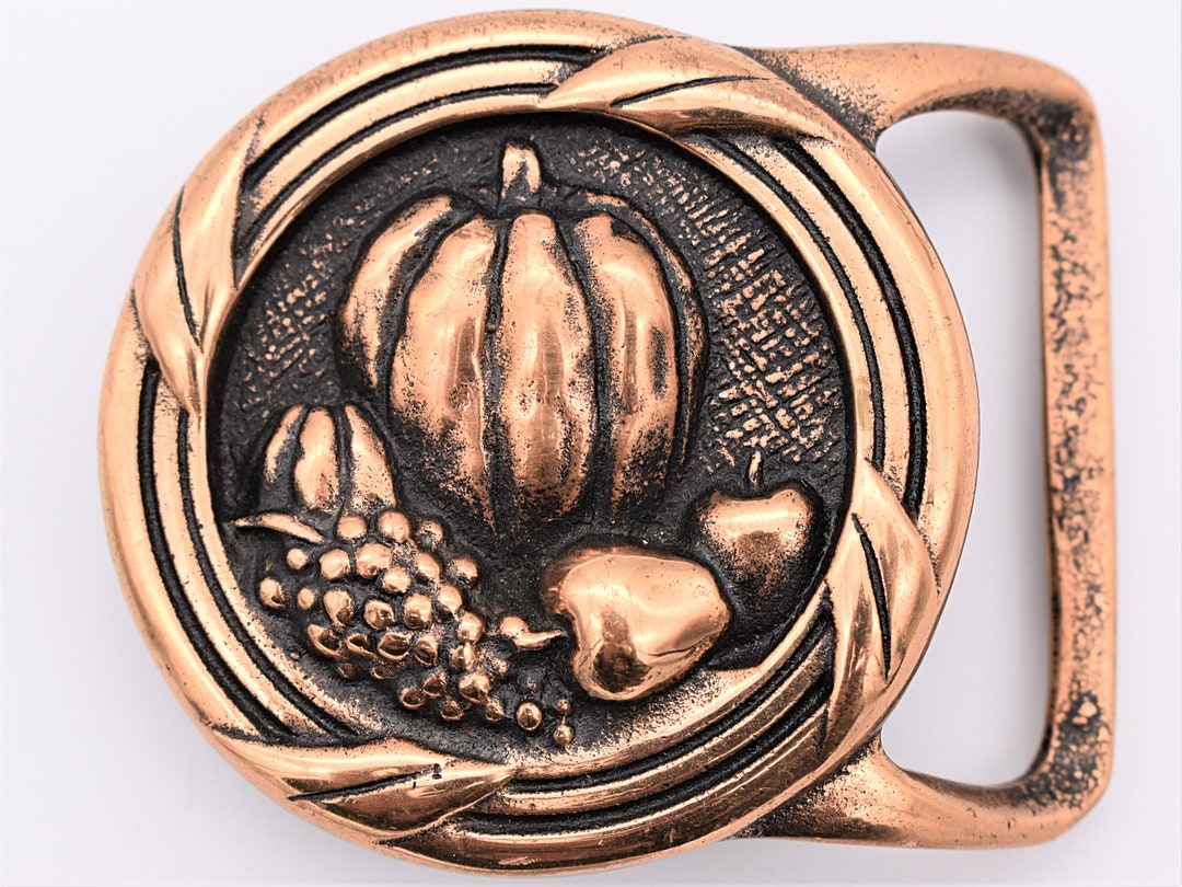 Tech Ether Guild "harvest" 1970s Solid Brass Vintage Hippie Belt Buckle ...