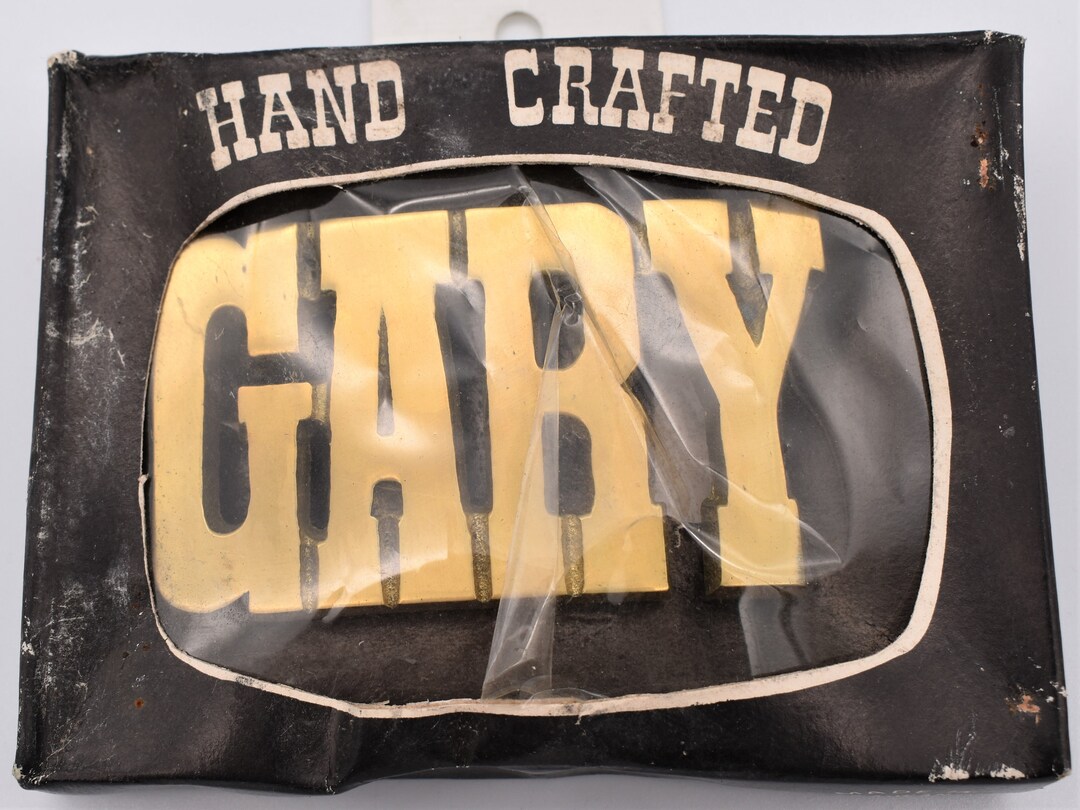 Gary Name Solid Brass Vintage Belt Buckle - Etsy
