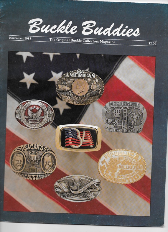 1988 Buckle Buddies Magazines ~ Vintage Belt Buckle C… - Gem