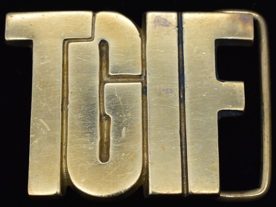 TGIF Thank God It's Friday Blocky Letters Word Solid … - Gem