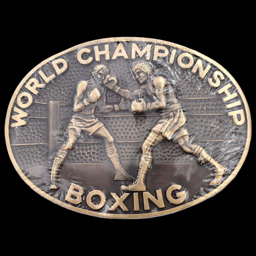World Championship Boxing Solid Brass Vintage Belt Buckle - Etsy