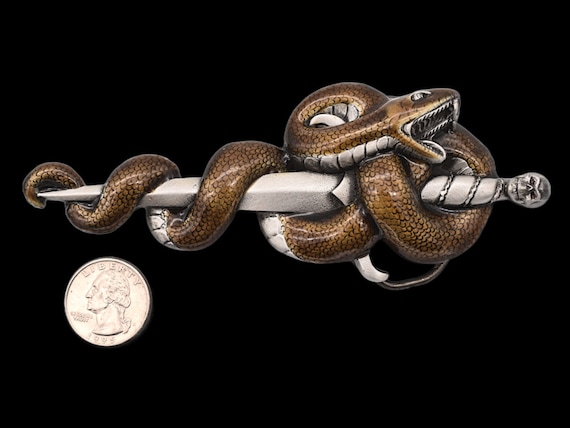 Caduceus Snake Dagger Helix Rod of Asclepius Medicine… - Gem