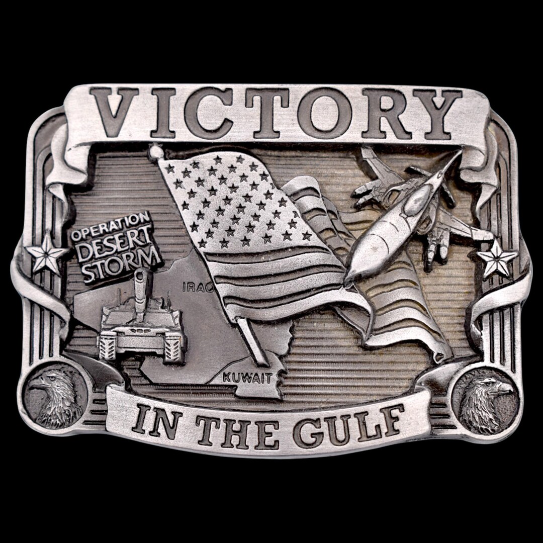 Victory in the Gulf Operation Desert Storm Vintage Belt Buckle Made in ...