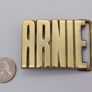 Arnie Name Solid Brass Vintage Belt Buckle - Etsy