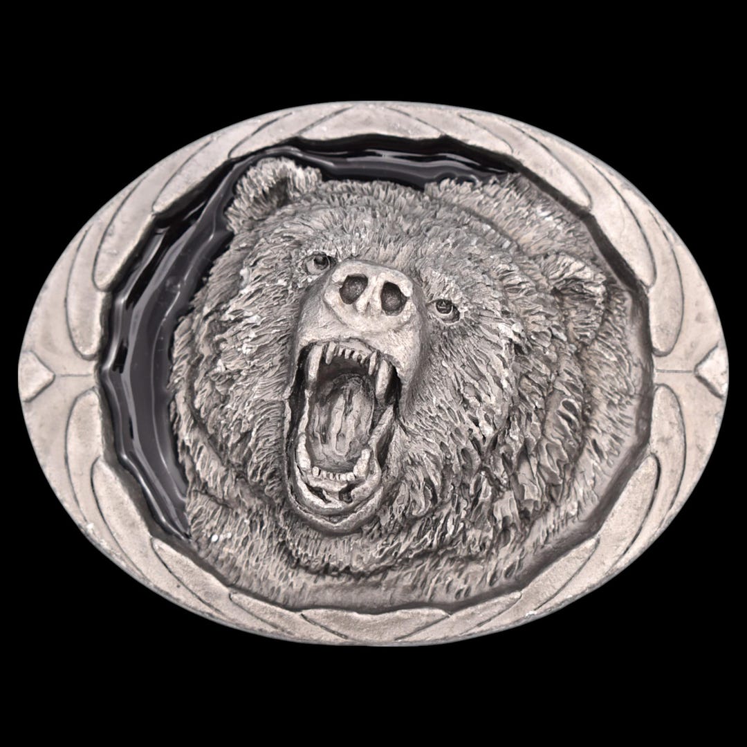 Grizzly Bear Vintage Belt Buckle - Etsy