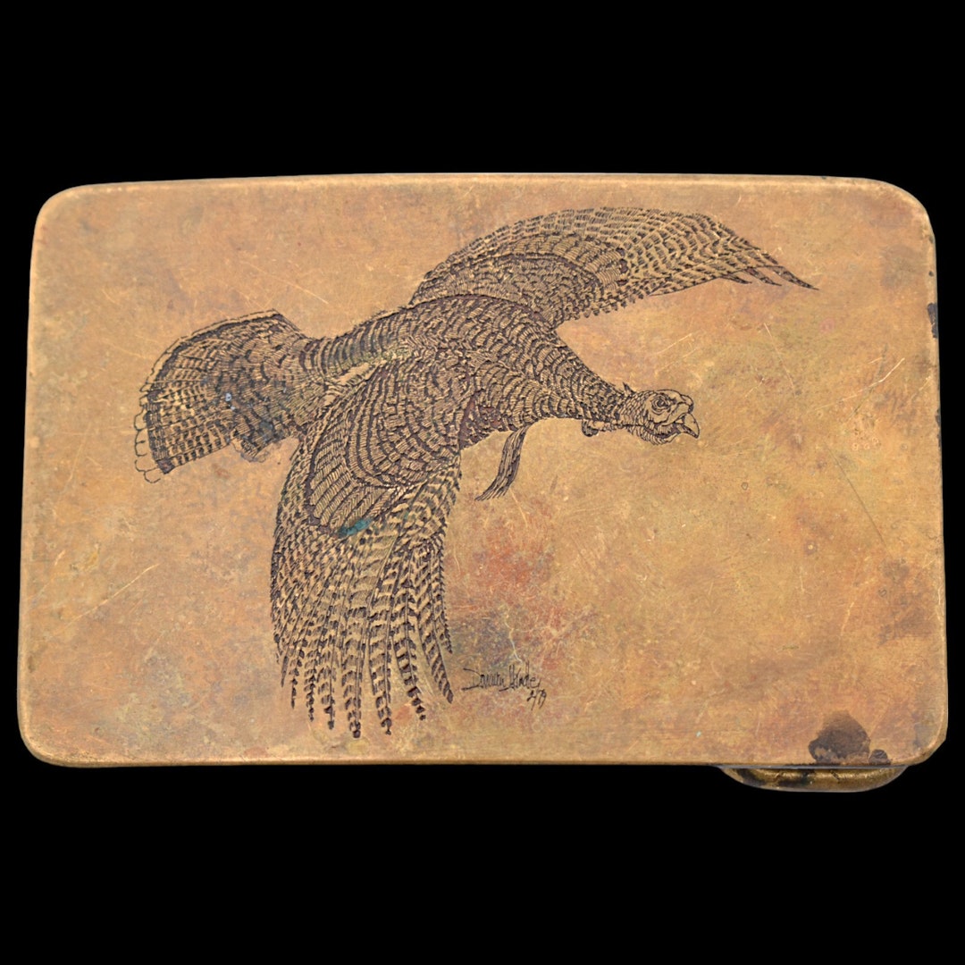 Turkey Solid Brass Etching Vintage Belt Buckle - Etsy