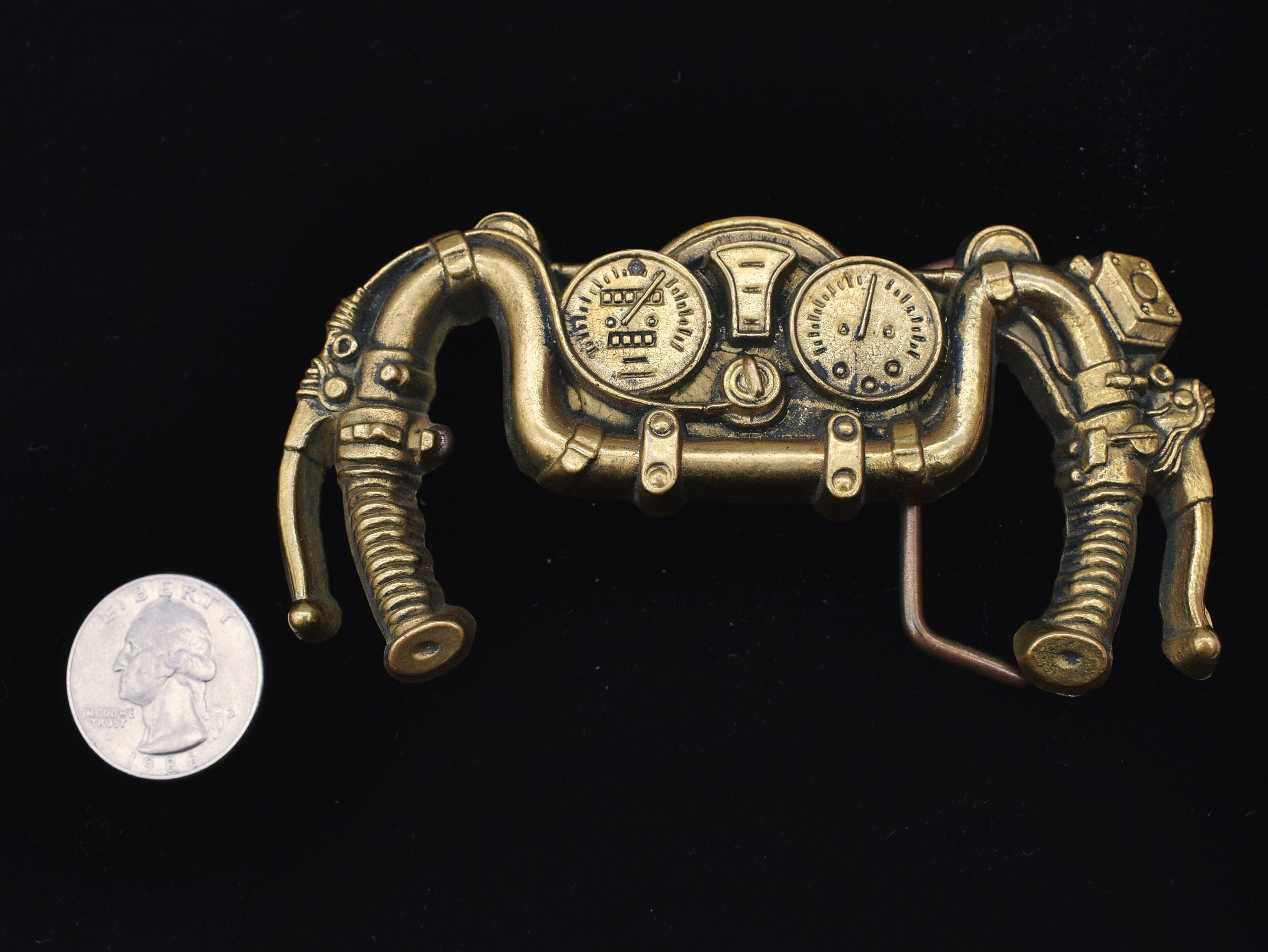 Motorcycle Handlebars Solid Brass Vintage Belt Buckle - Etsy