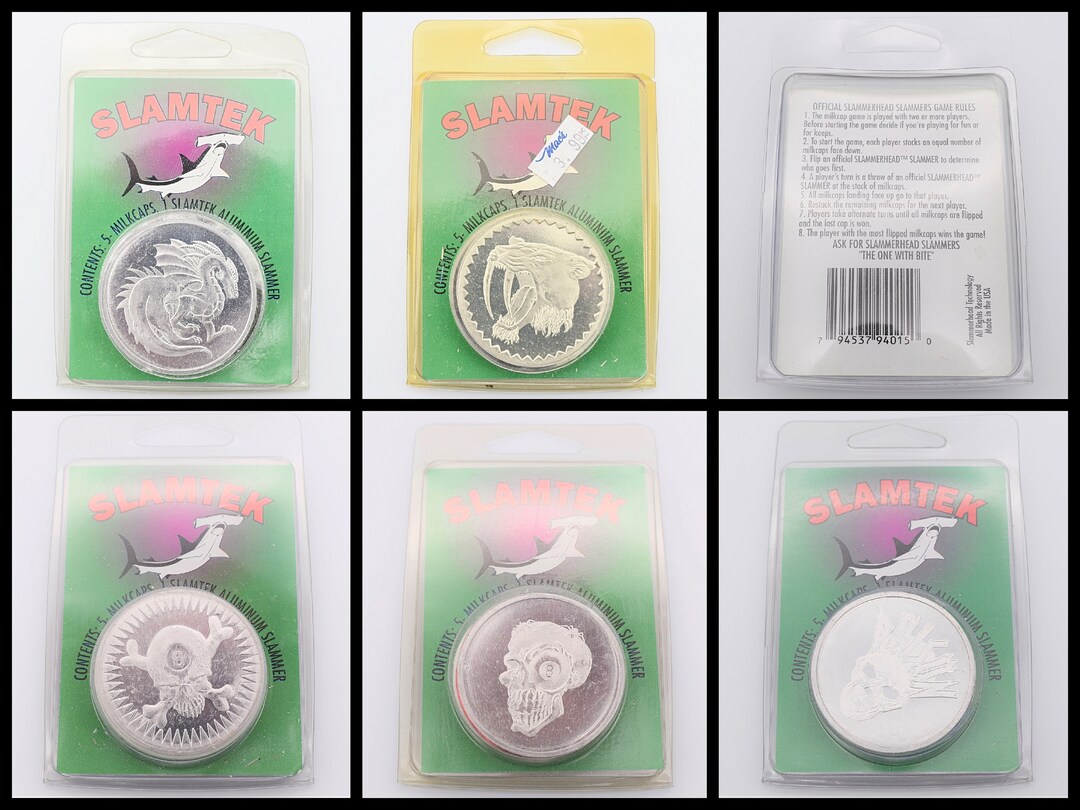 Vintage POGS Milk Caps Game Aluminum Slammer Slamtek Brand Original ...