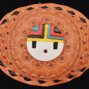 Southwestern Zuni Sun Mask Art Vintage Leather Belt Buckle - Etsy