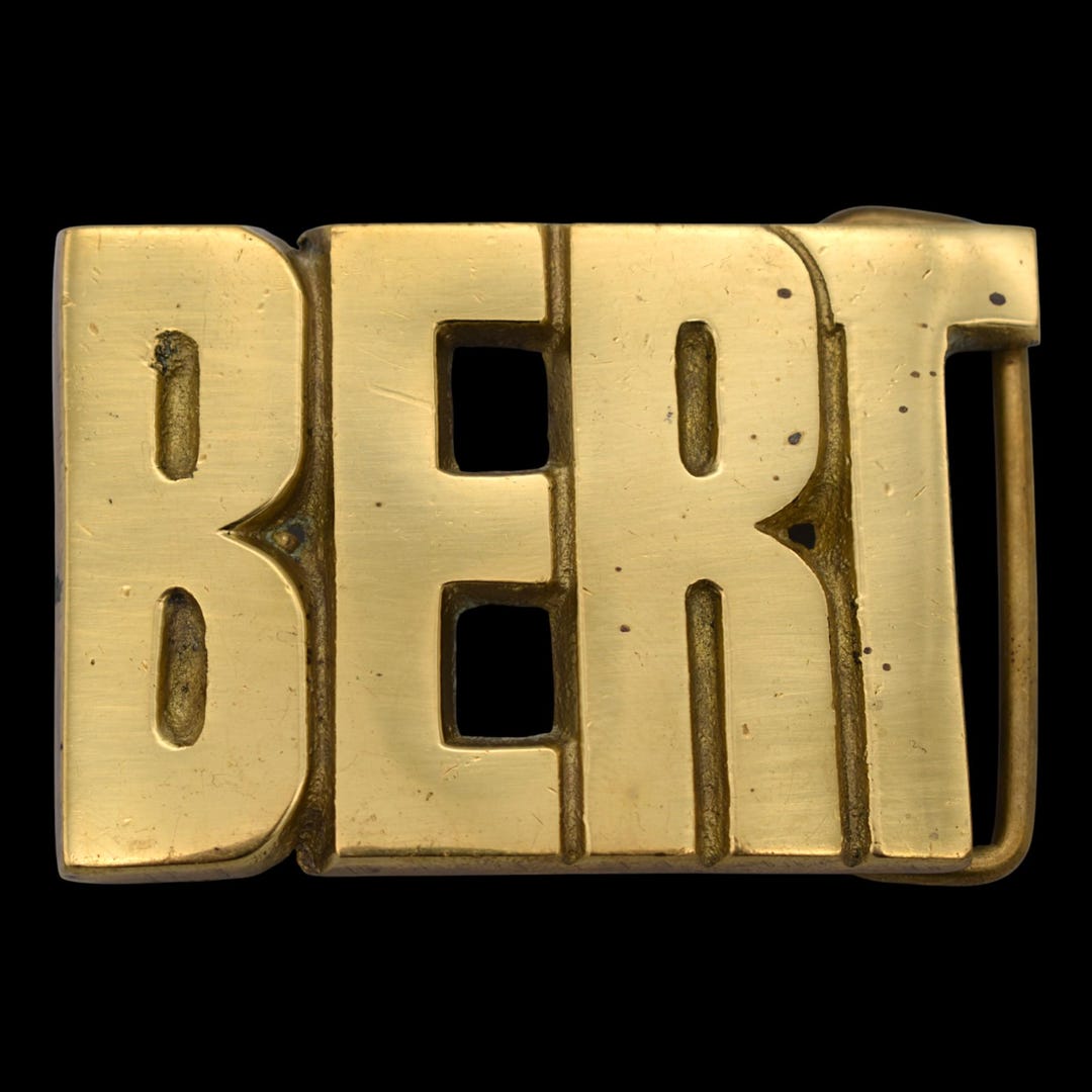 Bert Name Solid Brass Vintage Belt Buckle - Etsy