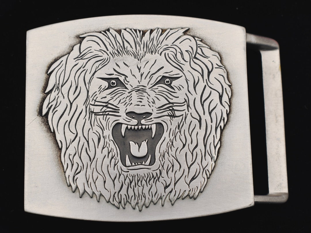 Lion Big Cat Safari Plains Predator 1970s Vintage Pewter Belt Buckle - Etsy