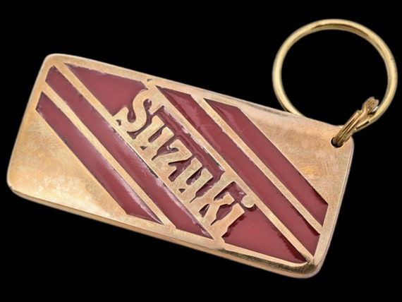Suzuki Keychain - Solid Brass Official Suzuki License… - Gem