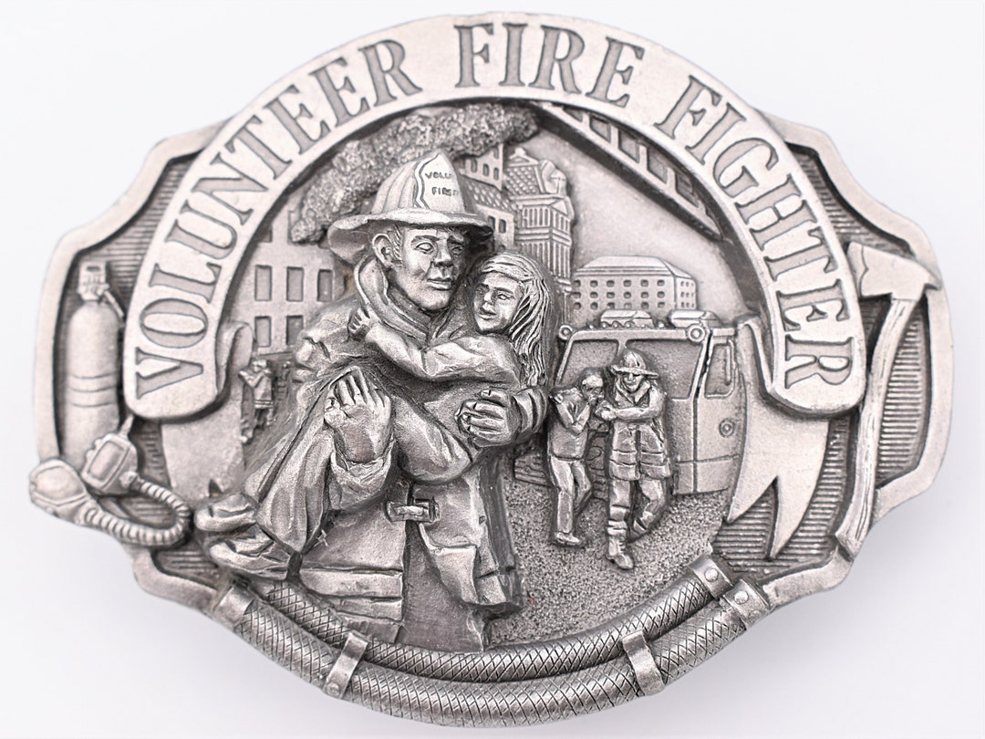 Volunteer Fireman Fire Fighter Rescue Vintage Belt Buckle - Etsy