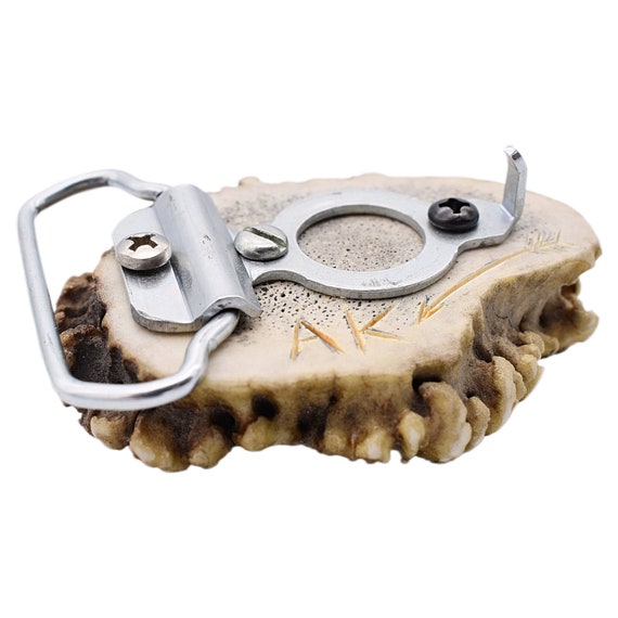 Montana Fur Trapper Deer Antler Burr Carving Vintage … - Gem