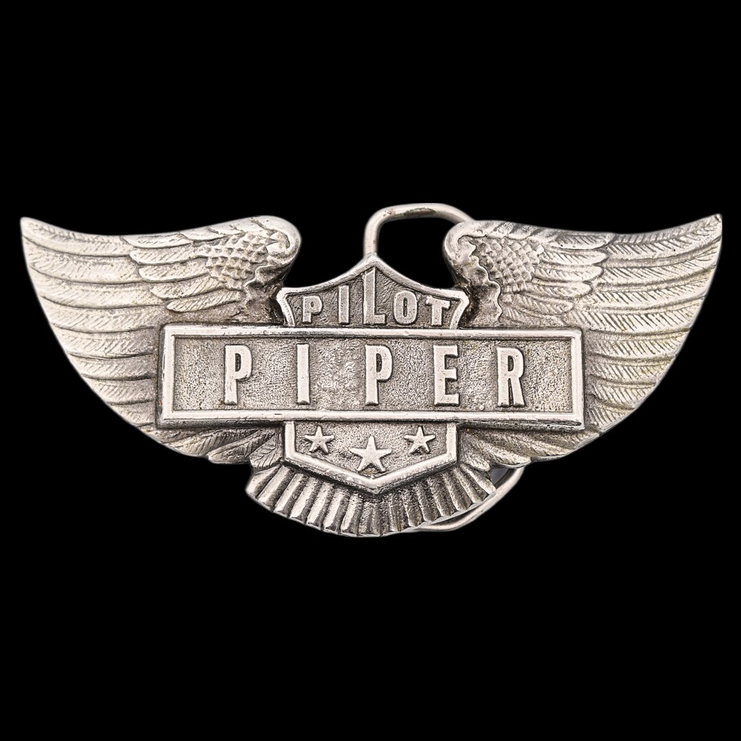 Piper Pilot Wings Badge Vintage Belt Buckle - Etsy