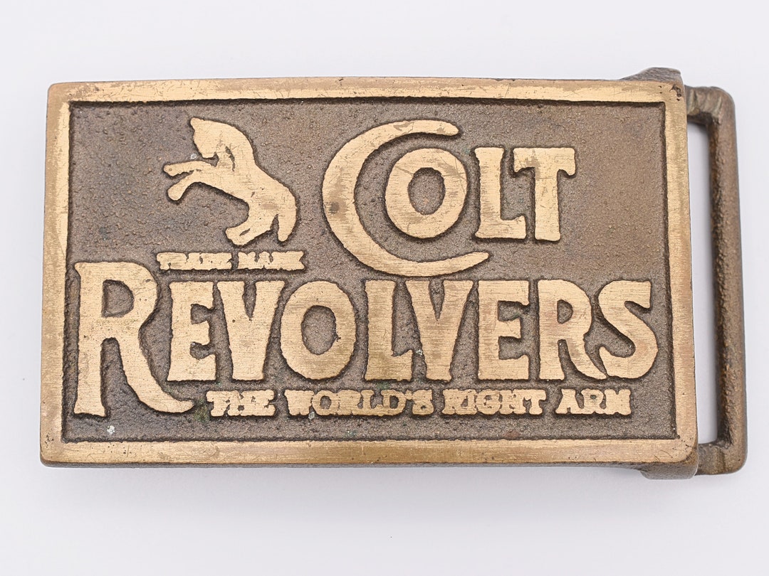 Solid Brass Colt Revolvers Firearms Vintage Belt Buckle - Etsy