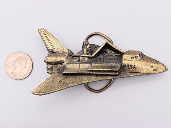 NASA Space Shuttle 1980s Vintage Belt Buckle - Gem