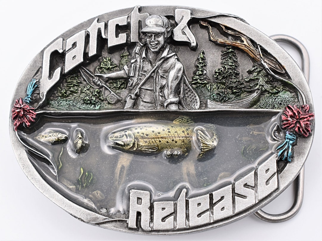 Catch & Release Fishing Trout Belt Buckle - Etsy