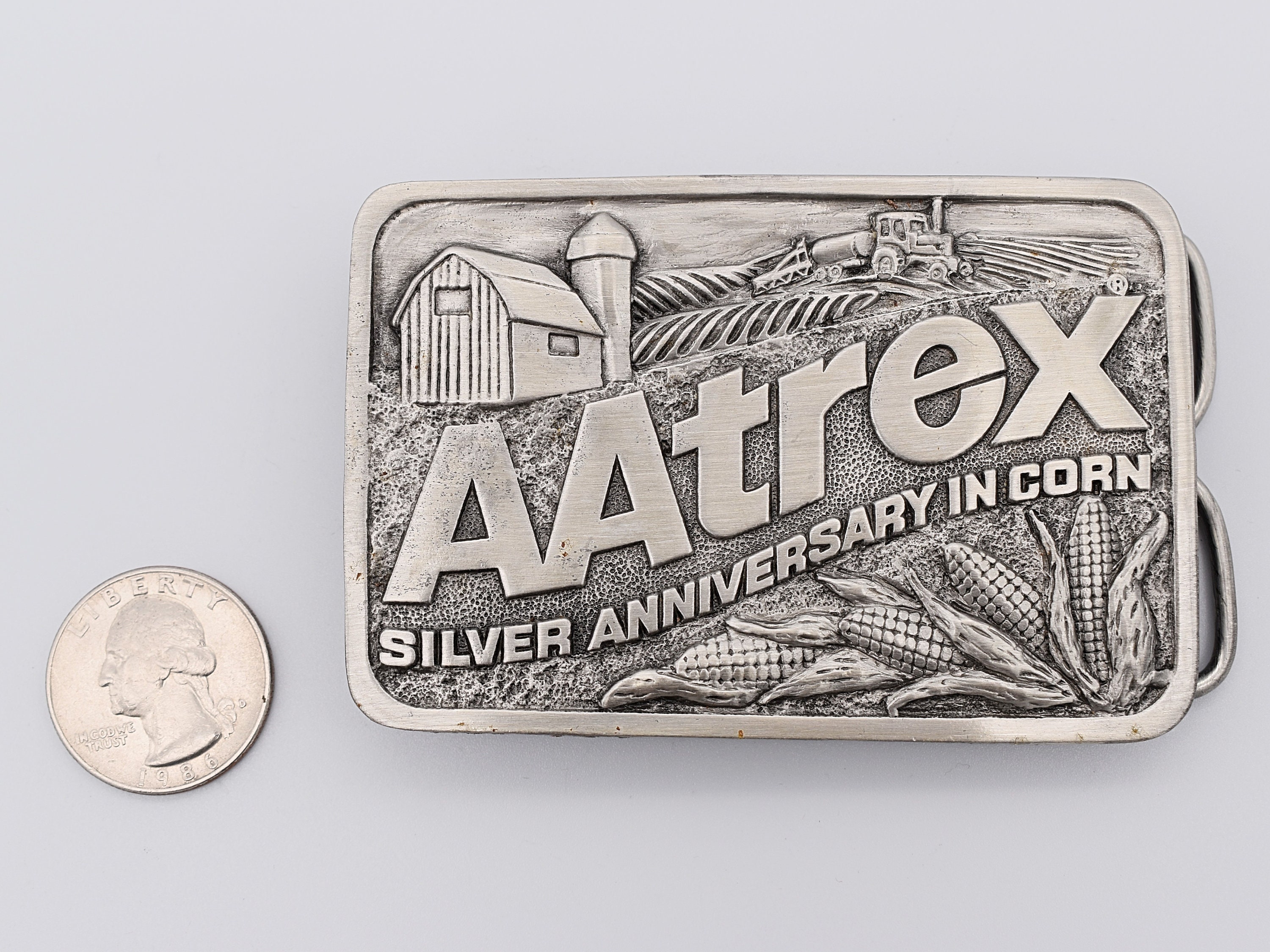AAtrex Silver Anniversary in Corn Vintage Belt Buckle - Etsy