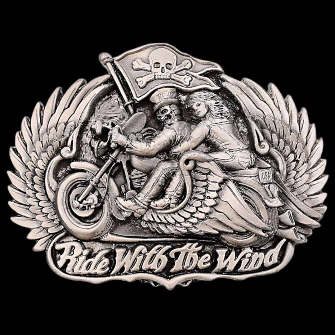 Ride With the Wind Biker Belt Buckle - Etsy