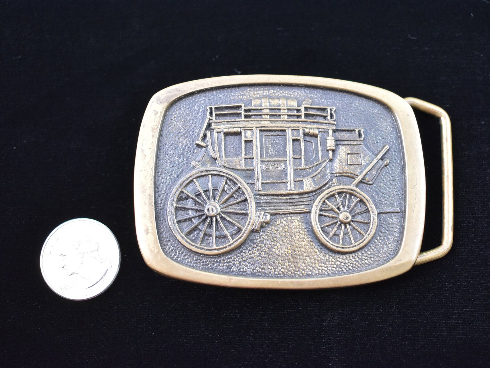 1970s US Mail Stage Coach Solid Brass Vintage Belt Buckle - Etsy