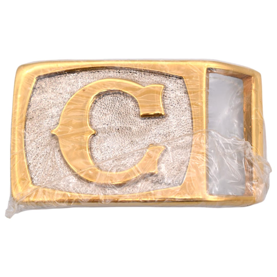 Letter C Gold & Silver Plated Solid Brass SMALL Vintage Belt Buckle - Etsy