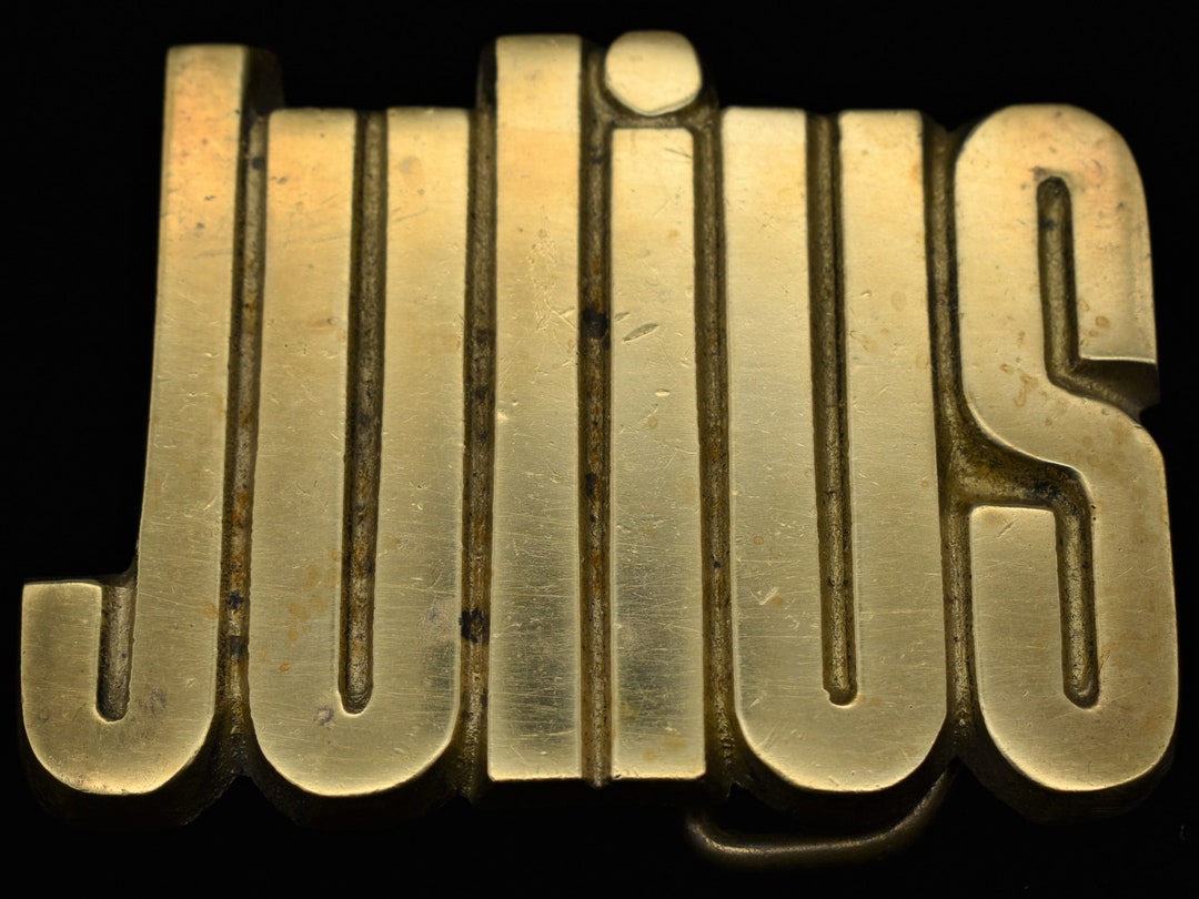 Julius Name Solid Brass Vintage Belt Buckle - Etsy
