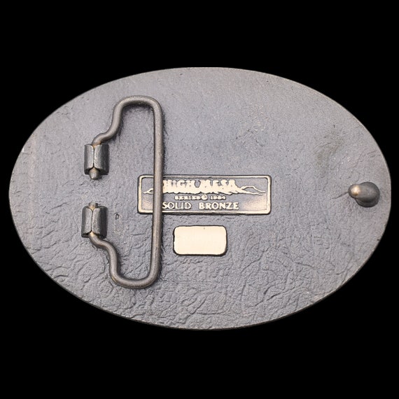 Solid Bronze Colorado Native Vintage Belt Buckle - Gem