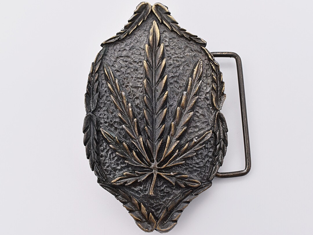 Marijuana Pot Leaf Vintage Belt Buckle - Etsy