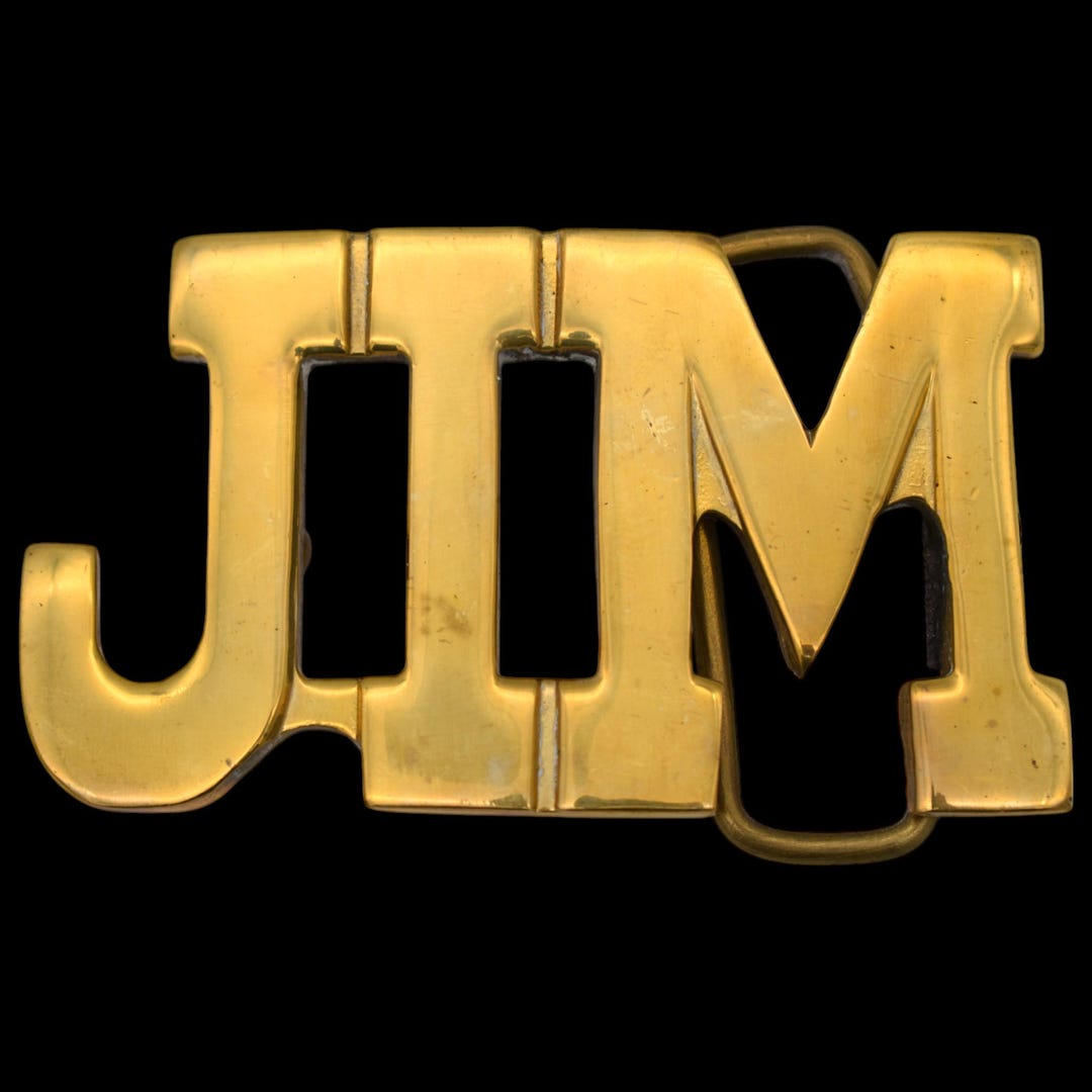 Jim Name Solid Brass Vintage Belt Buckle - Etsy