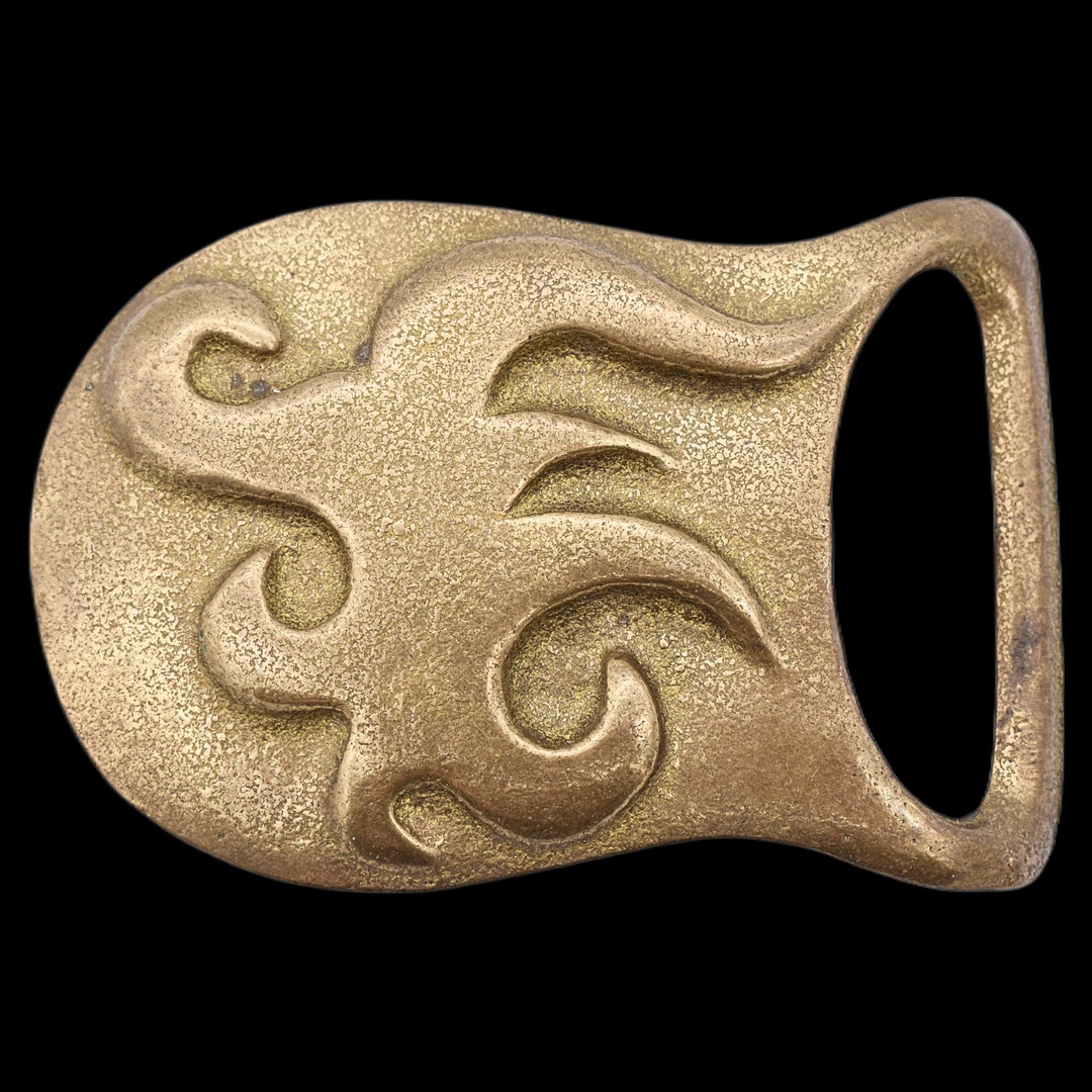 1970s Duncan Laurie Solid Brass Flame Vintage Belt Buckle - Etsy