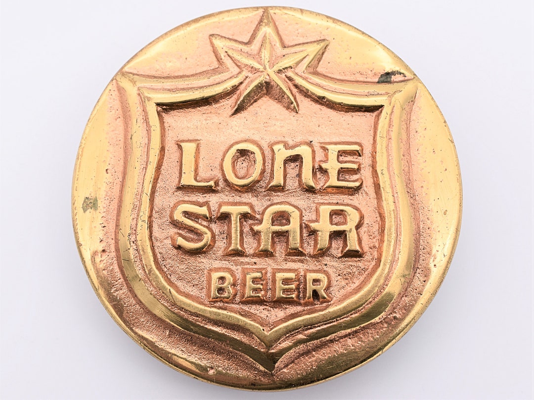 Solid Brass Lone Star Beer 1970s Vintage Belt Buckle - 1 1/2" - Etsy