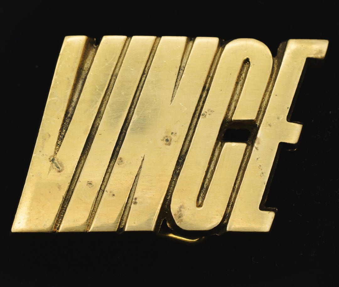 Vince Name Solid Brass Vintage Belt Buckle - Etsy