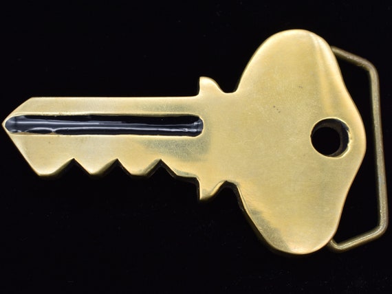 solid brass key vintage - Gem