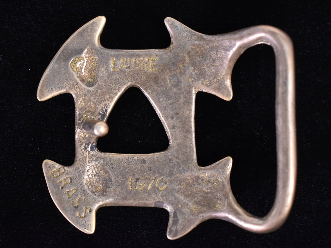 1970 Duncan Laurie Solid Brass Vintage Belt Buckle - Etsy