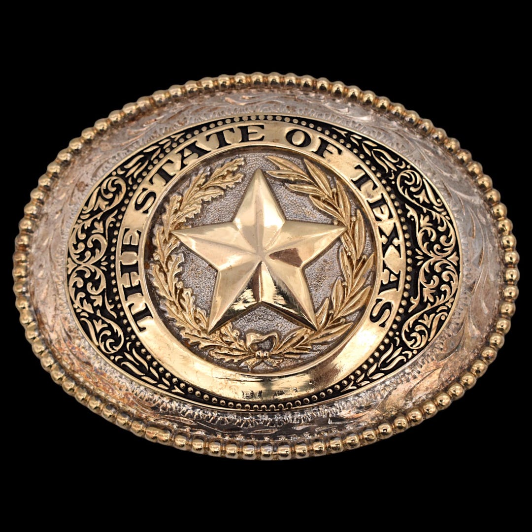 State of Texas Solid Brass Gold & Silver Plate Award Design Medal ...