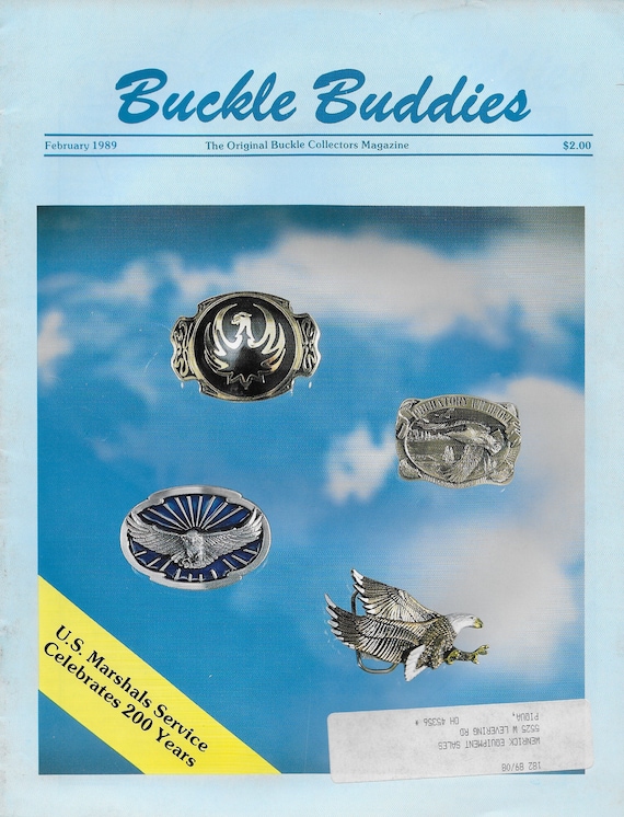 1989 Buckle Buddies Magazines ~ Vintage Belt Buckle C… - Gem