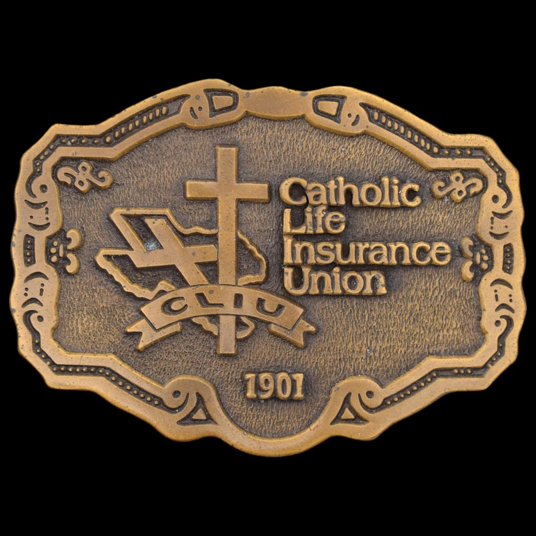 Catholic Life Insurance Union CLIU Vintage Belt Buckle - Etsy