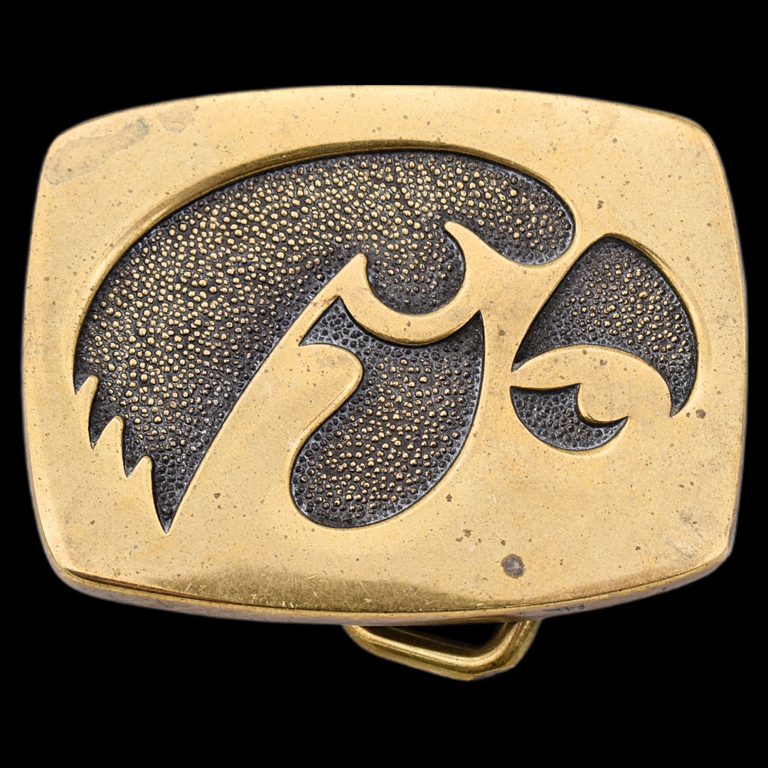 University Iowa Hawks State Hawkeyes Football Vintage Belt Buckle - Etsy