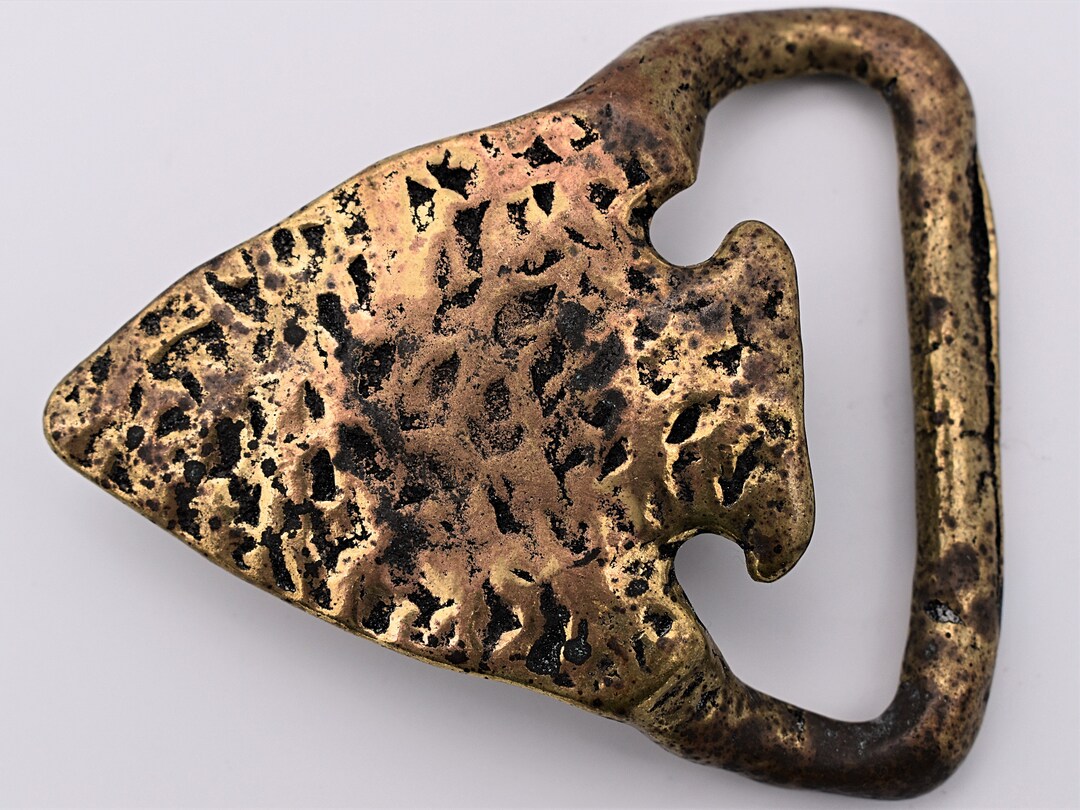 Solid Brass 1970s Arrowhead Southwestern Vintage Belt Buckle - Etsy